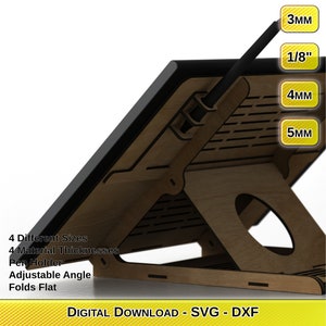 Laser Cut Graphics Tablet Stand Files: Adjustable, Foldable (digital ...