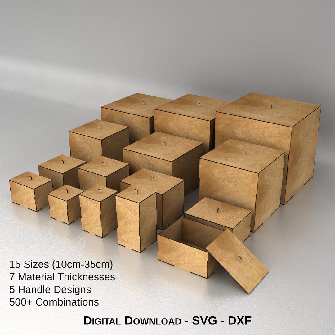 Laser Cut Storage Box With Removable Lid Design Files 15 Different ...