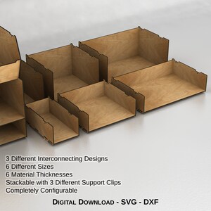 Laser Cut Complete Modular Storage System Design Files 3 Different ...