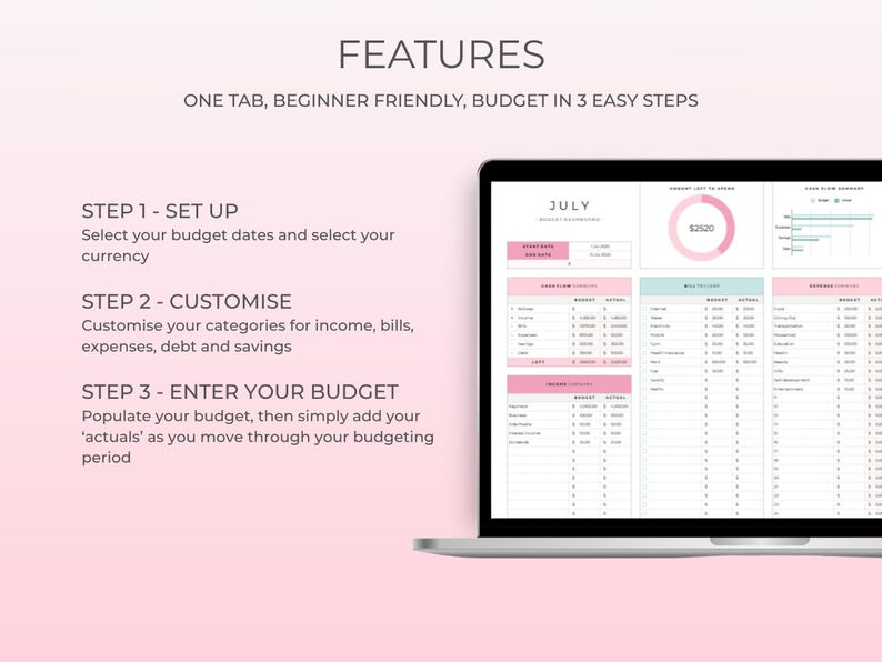 Couples Budget Spreadsheet, Google Sheets Template, Weekly Monthly ...