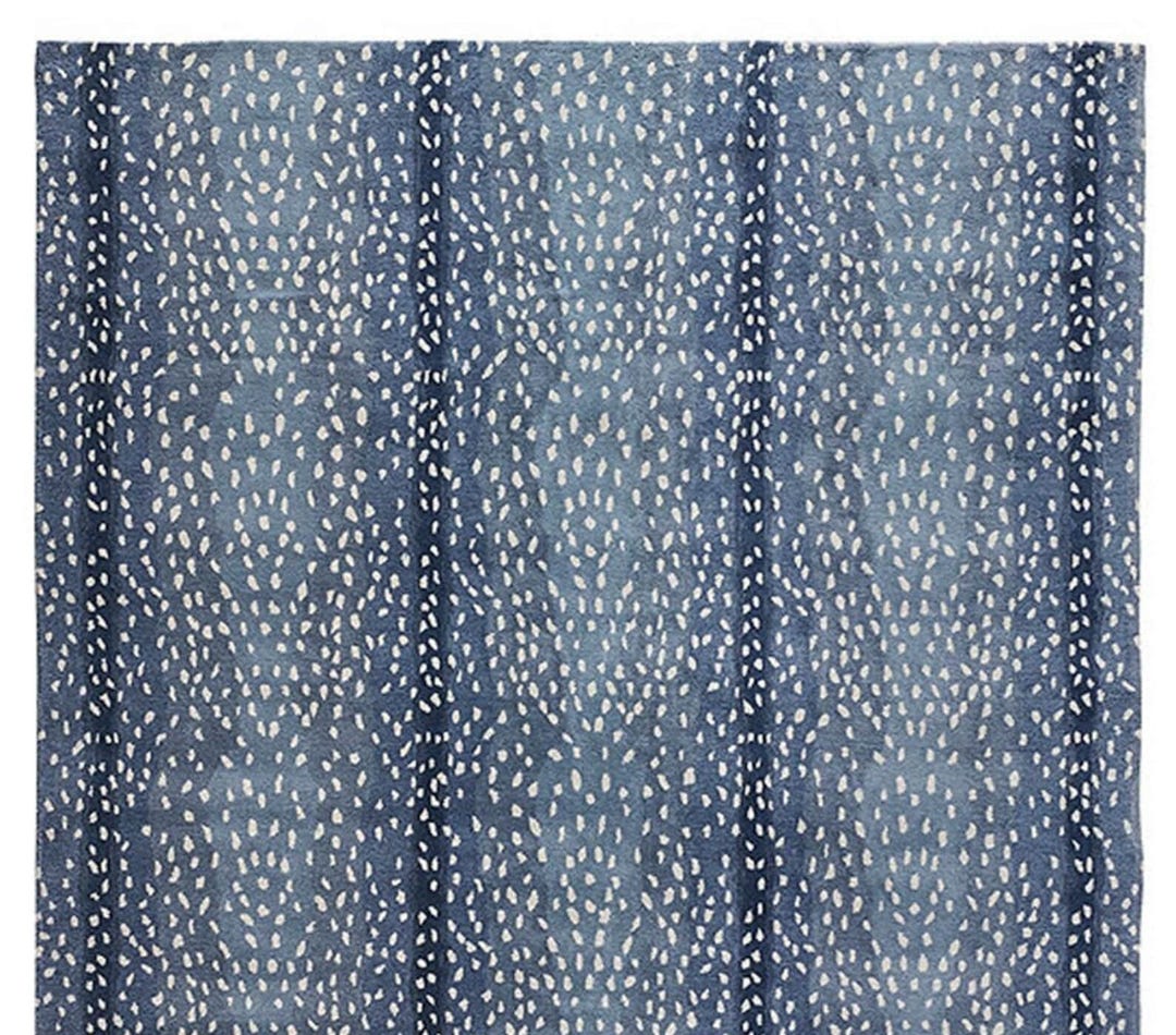 Antilope Blue BD Traditional Oriental Handmade Tufted 100% Woolen Area ...