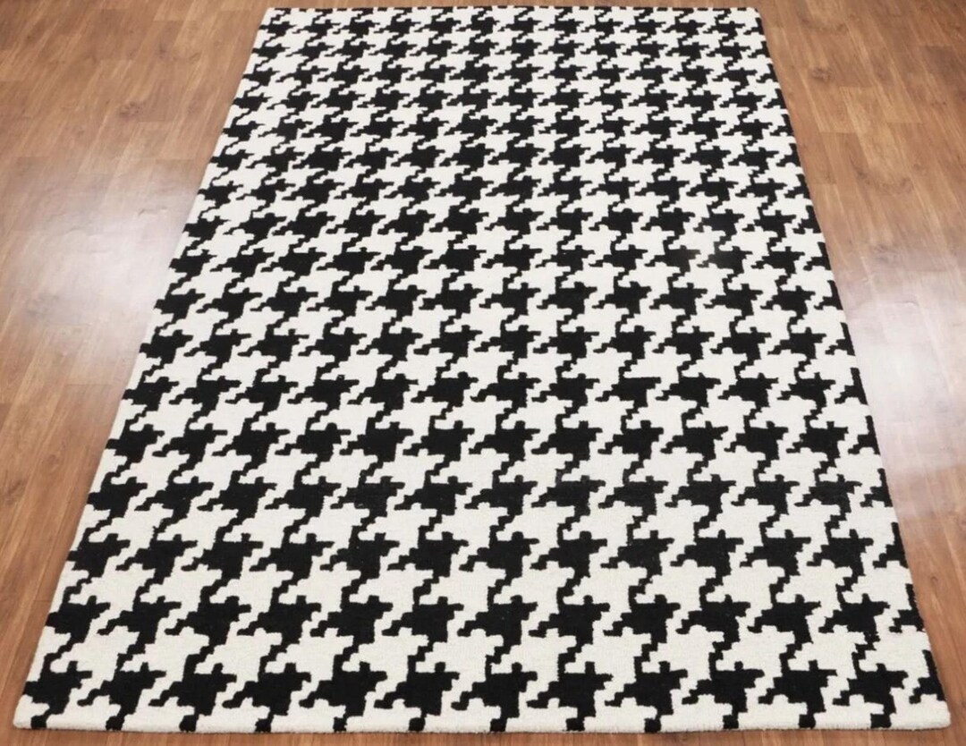 New Houndstooth Modern Oriental Handmade Tufted 100% Woolen Area Rugs ...