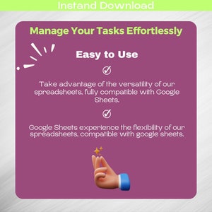 Work Checklist Template, Google Sheets Organizer, Task Management Sheet ...