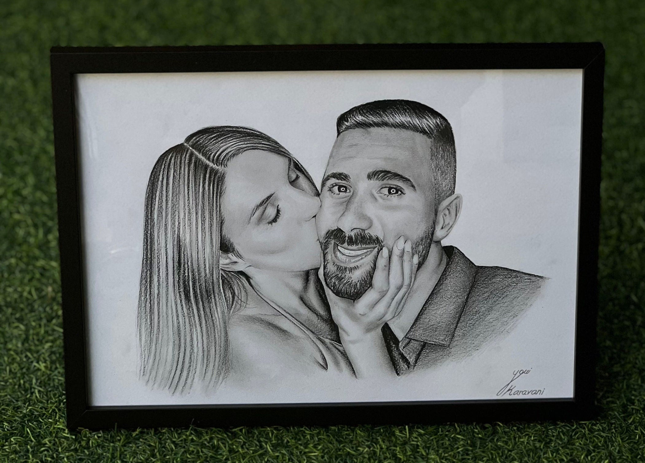Handmade Portrait for Your Loved Ones, Personalized Pencil Portrait ...