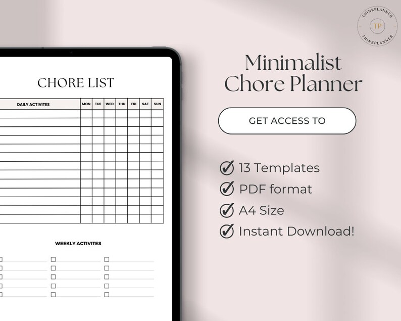 Printable Bundle Chores Chart Chores Schedule Chores Planner Chores ...