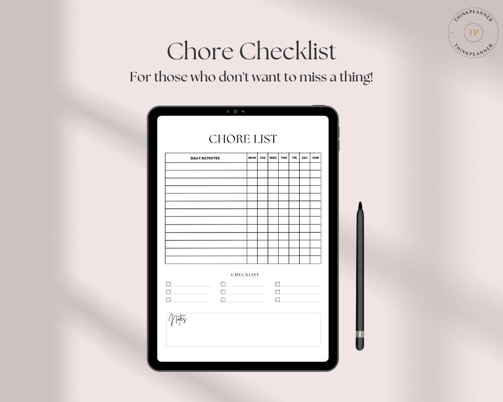 Printable Bundle Chores Chart Chores Schedule Chores Planner Chores ...