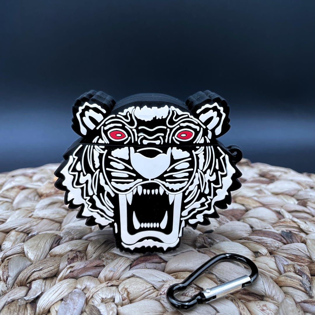 Angry Black & White Tiger 3D AirPod Case Cover Gen 1/2 - Etsy