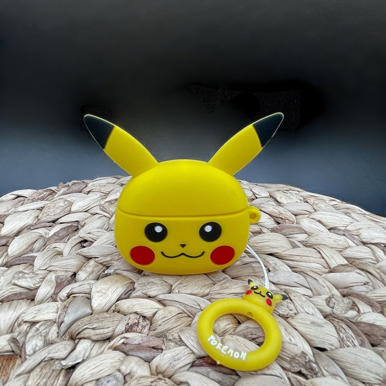 Pikachu Pokemon Face 3D Airpod Case Cover - Etsy