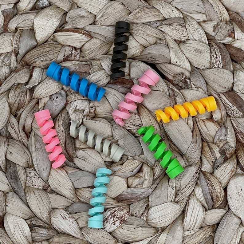 10 PC Multicolored Cable Saver/spiral Tube Protector - Etsy