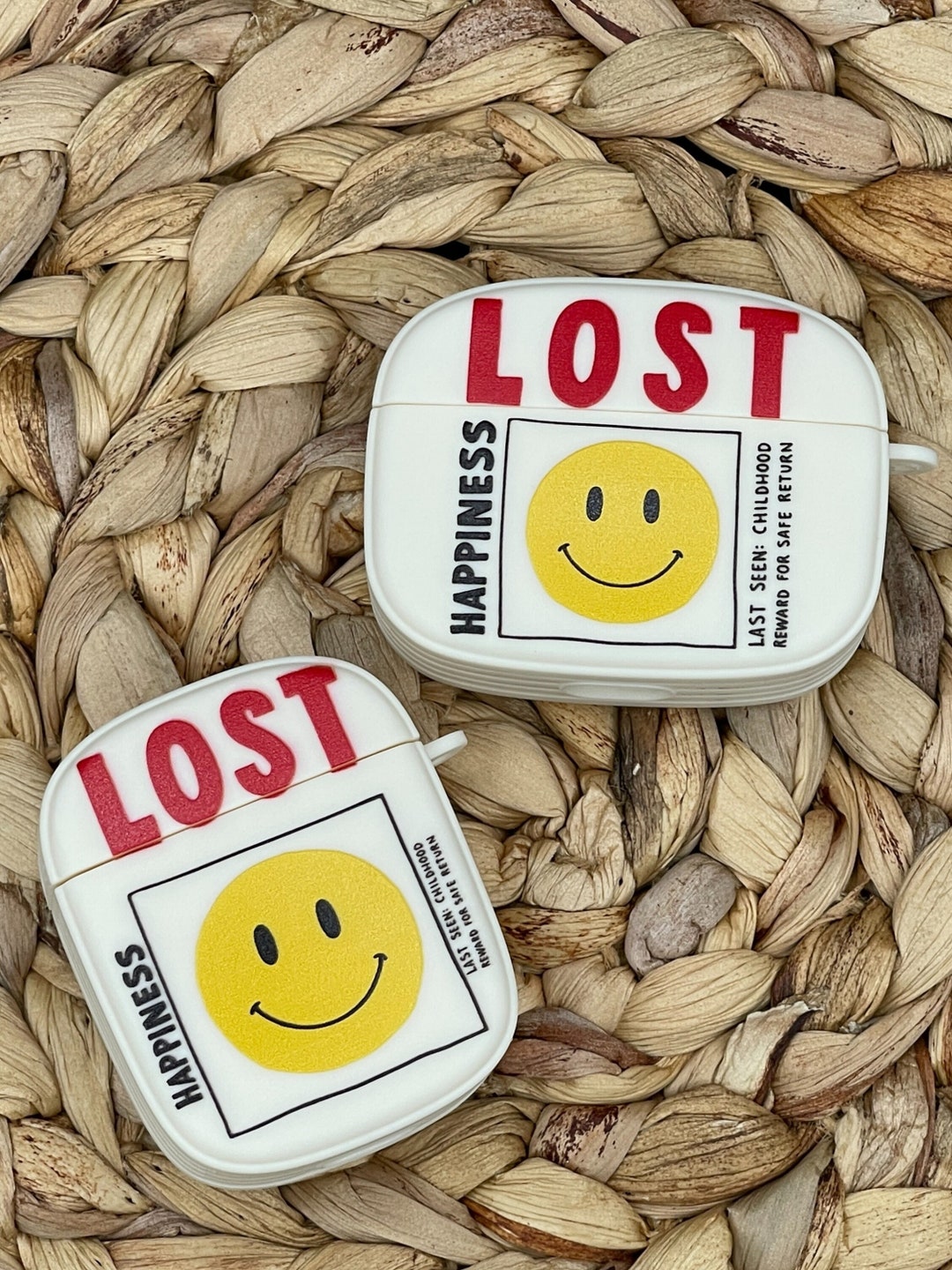 Cute LOST Smiley Face AirPod Case Cover - Etsy