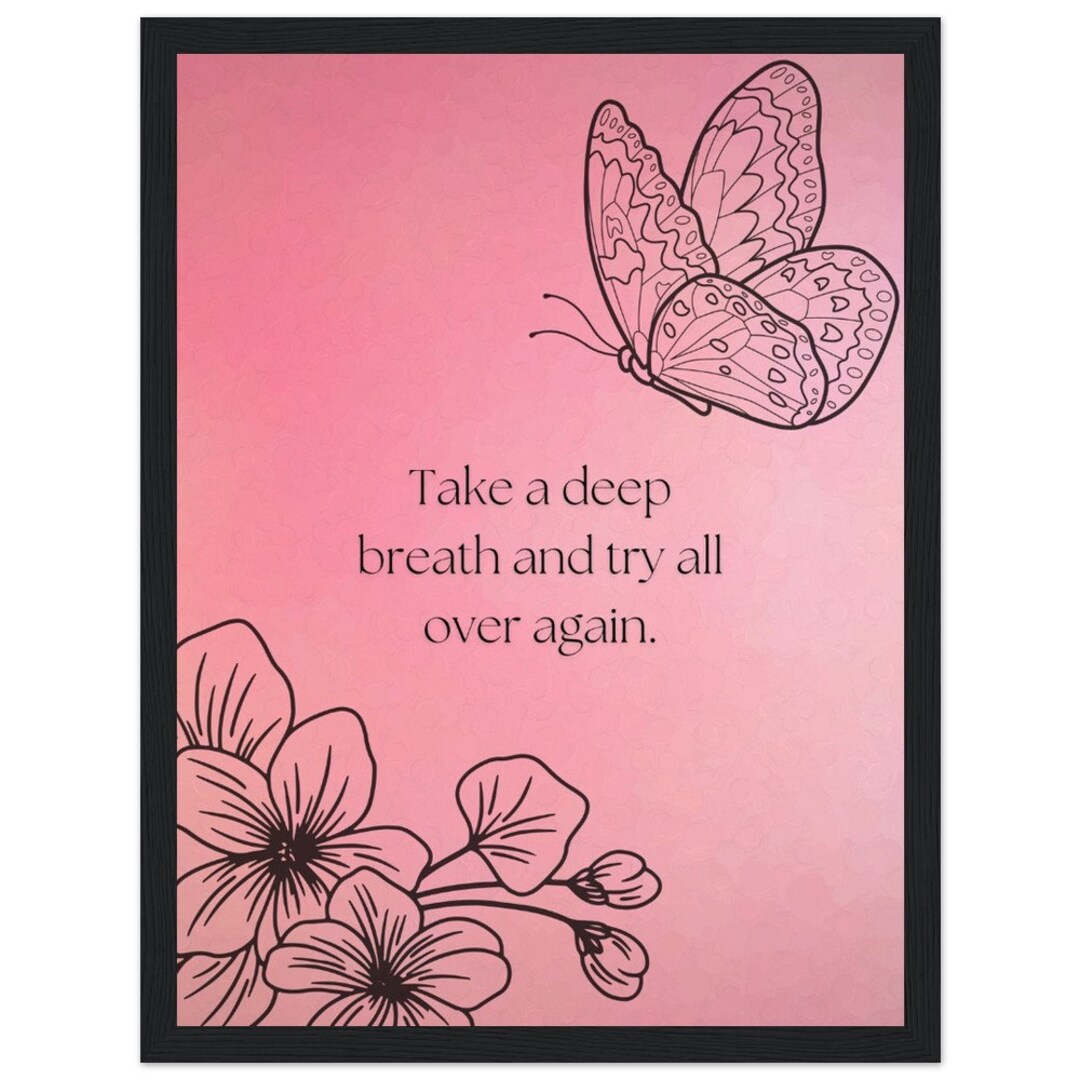 Take A Deep Breath: Wall Art Motivation Poster With Premium Matte Paper ...