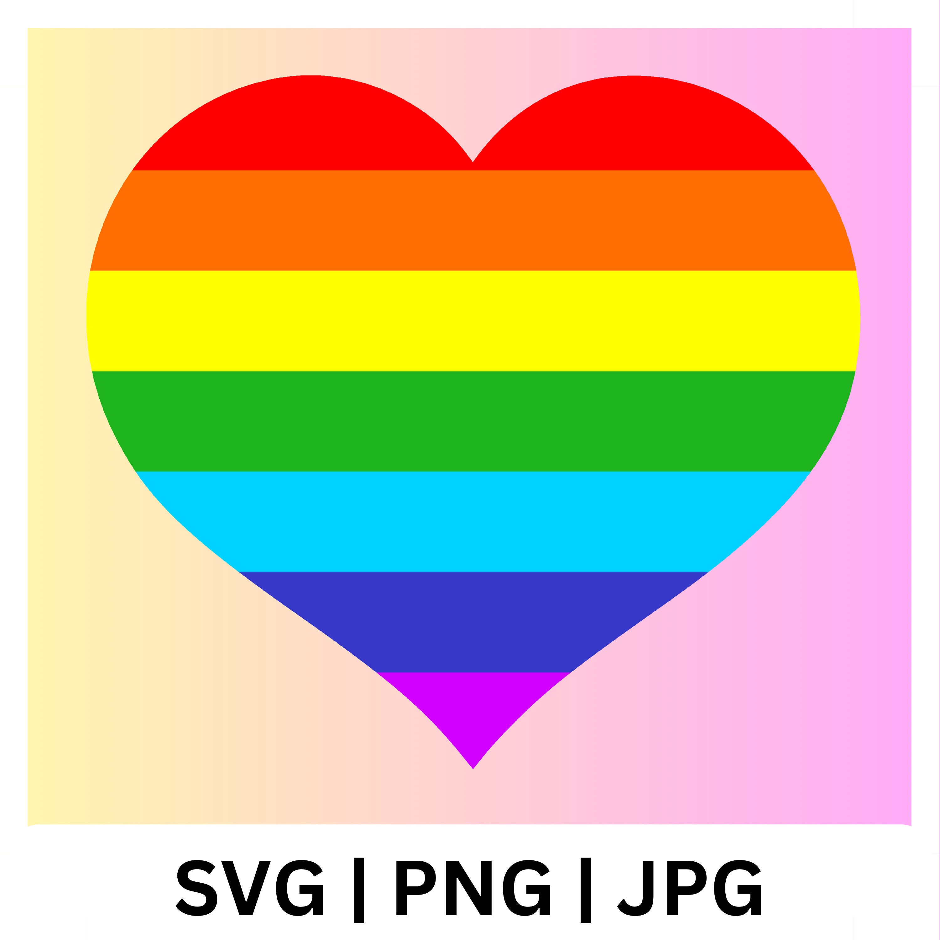 Pride Heart SVG, Heart Pride Outline Clipart, Pride Month Heart Png ...