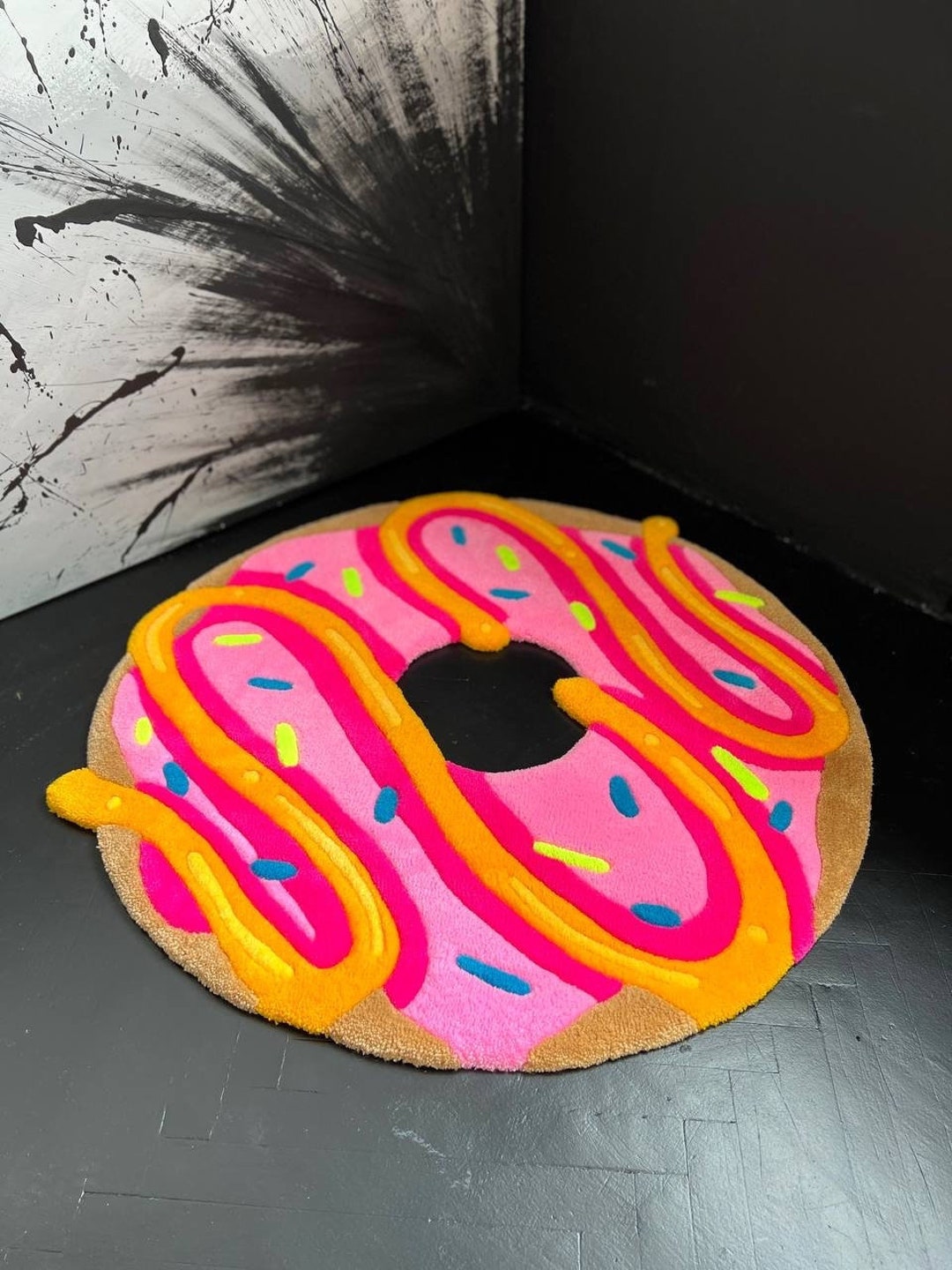 Tasty Donut Handmade Tufted Rug Donut Rug Unique Design - Etsy