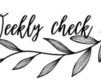 Weekly Planner Check In, Printable, Weekly Progress, Weekly Reflection ...
