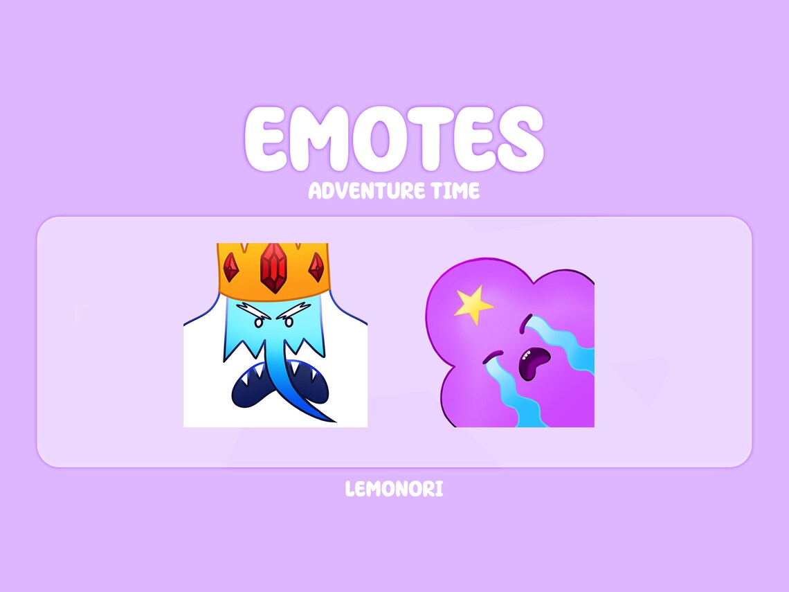 Adventure Time Emotes | Twitch | Discord | Youtube | Cute Cartoon Emote ...