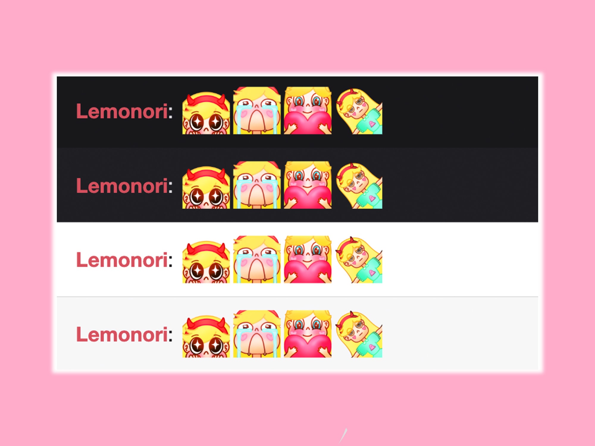 Star VS the Forces of Evil Emotes Discord Twitch Youtube Cute Cartoon ...