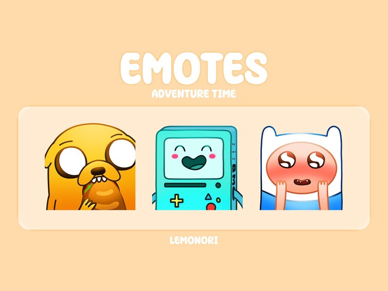 Adventure Time Emotes | Twitch | Discord | Youtube | Cute Cartoon Emote ...