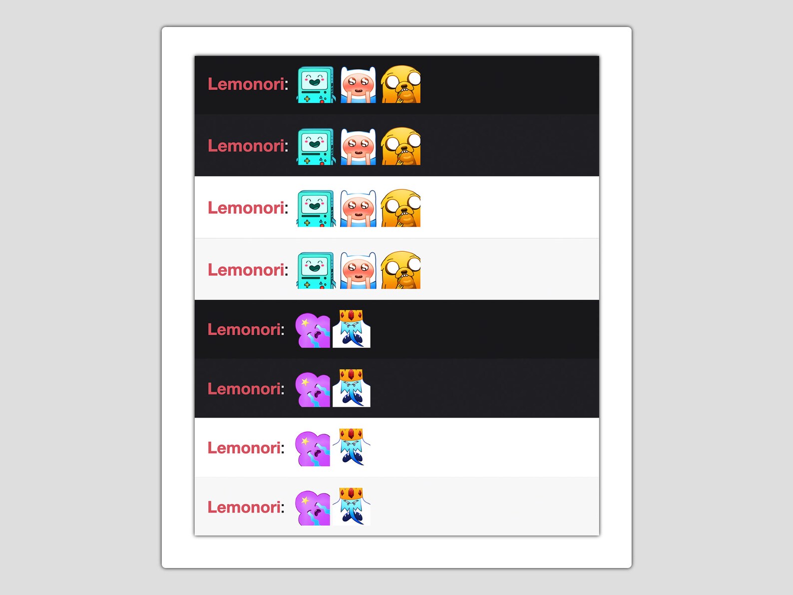 Adventure Time Emotes | Twitch | Discord | Youtube | Cute Cartoon Emote ...