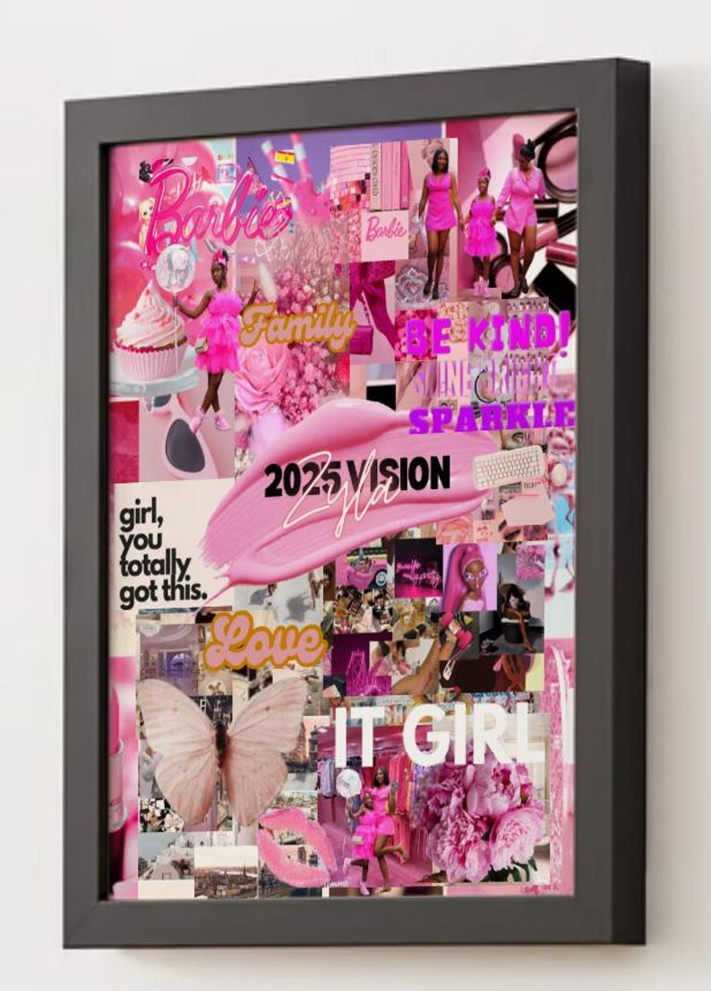 KIDS Printable 2025 Vision Board Poster - Etsy