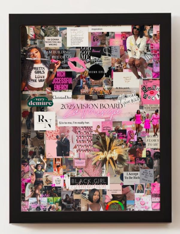 KIDS Printable 2025 Vision Board Poster - Etsy