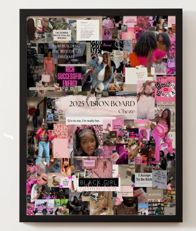 KIDS Printable 2025 Vision Board Poster - Etsy