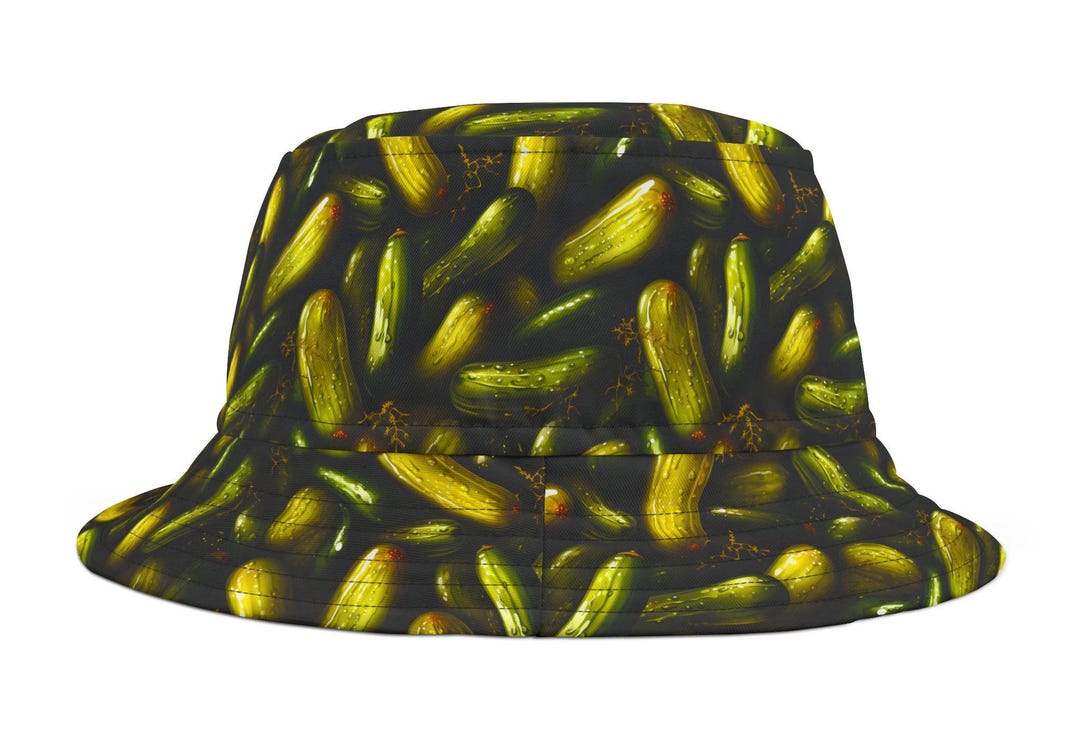 Bucket Hat, Slavic Polish Pickle Print Cap, Ogórki Humor Headwear ...