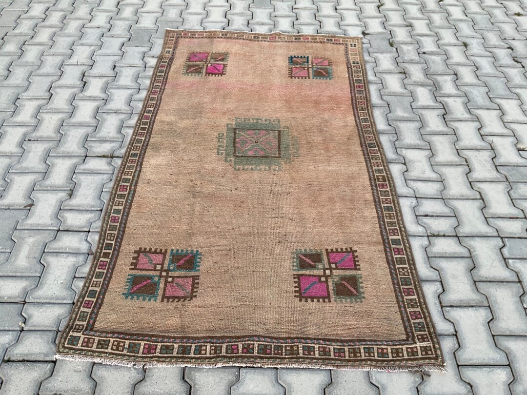 4x10, Neutral Area Rug, Handmade Rug, Kitchen Rug, Home Decor Rug ...