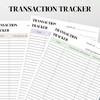 Digital Transaction Tracker, Template Planner, A4, PDF, Expense Tracker ...
