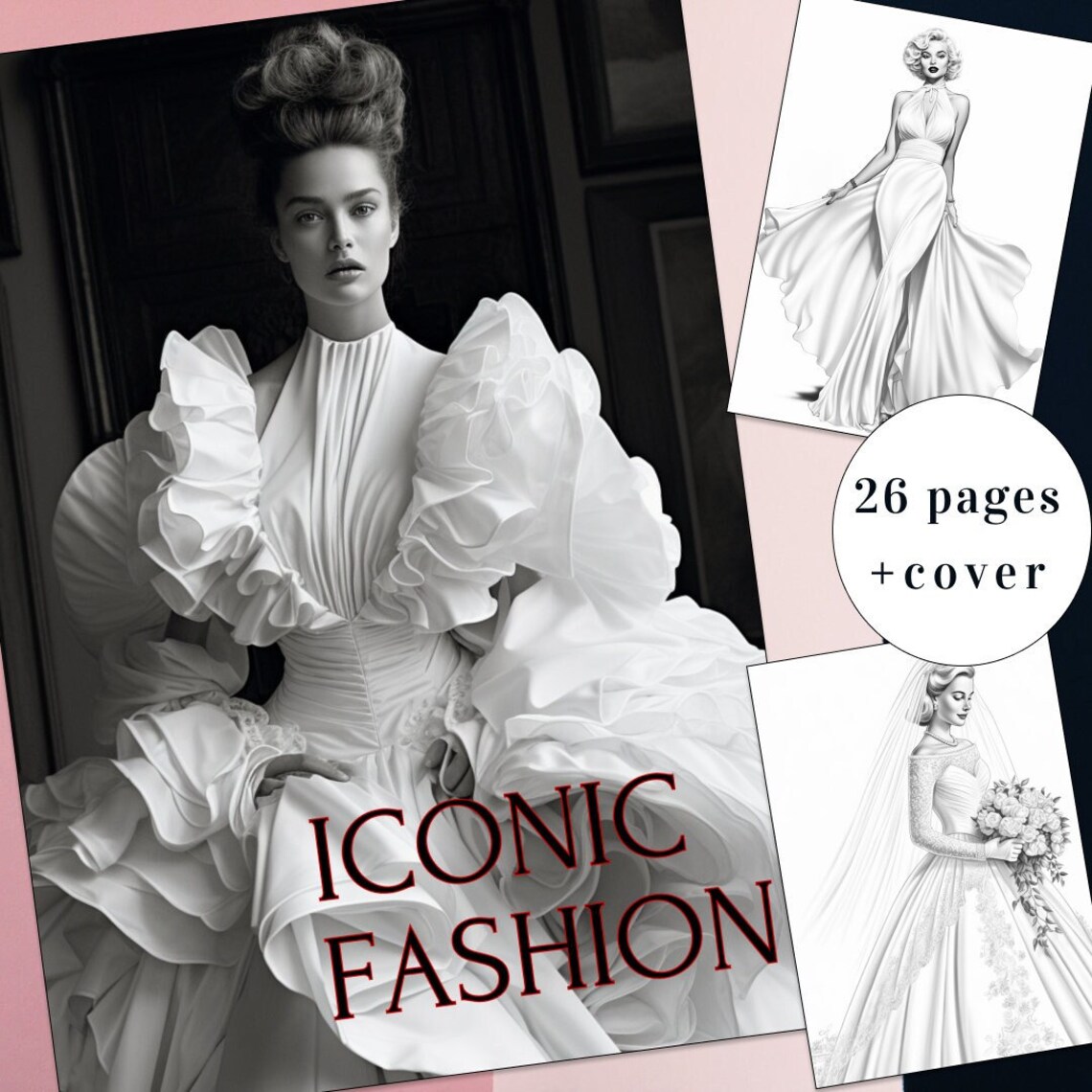 Iconic Fashion Coloring Book, 26 Page Collection (printable PDF) - Etsy
