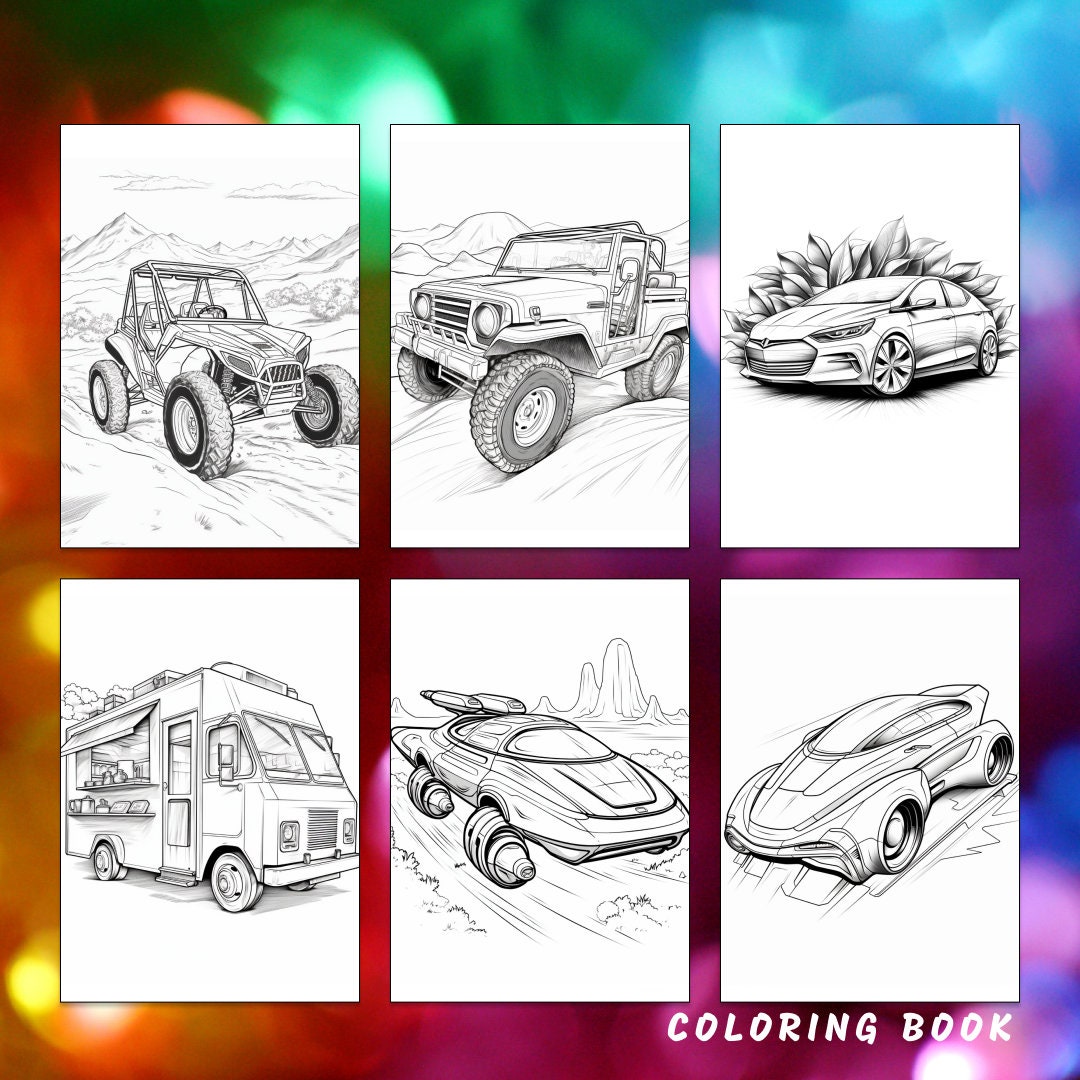 30 Car Coloring Book, Car Cartoon Coloring Page, Cars Coloring, Auto ...