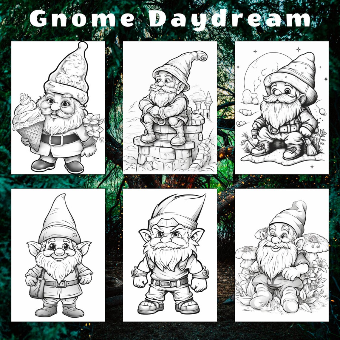 26 Gnome Coloring Book, Gnome Coloring Pages, Fantasy, Coloring Gnome ...