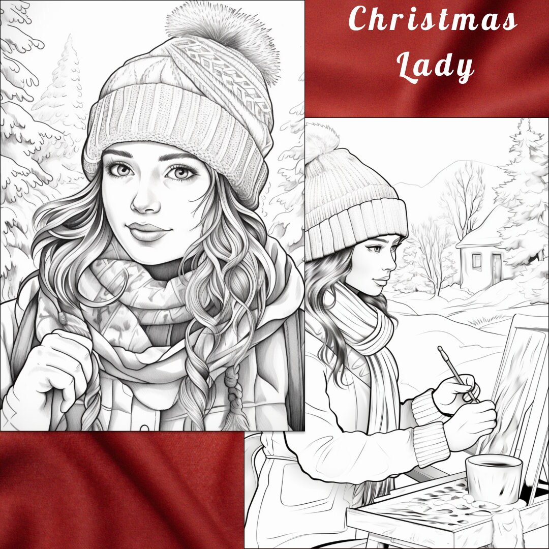 28 Christmas Lady Coloring Page, Fantasy Coloring, Lady Coloring Book ...