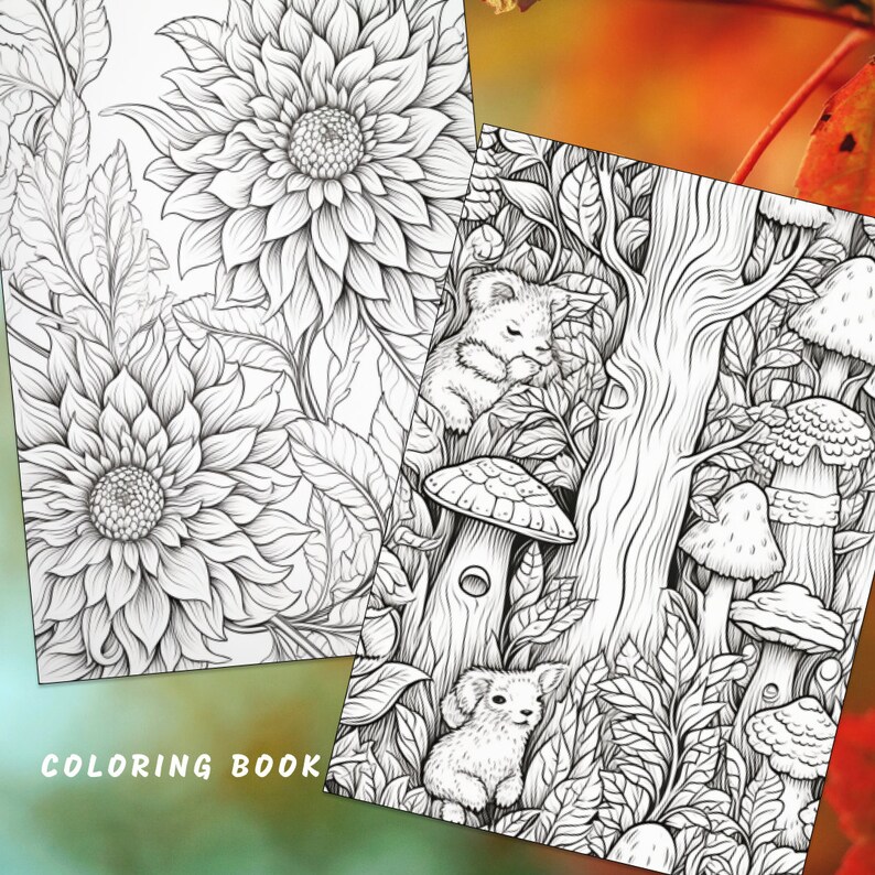 18 Autumn Pattern Coloring Page, Autumn Coloring Book, Pattern Coloring ...