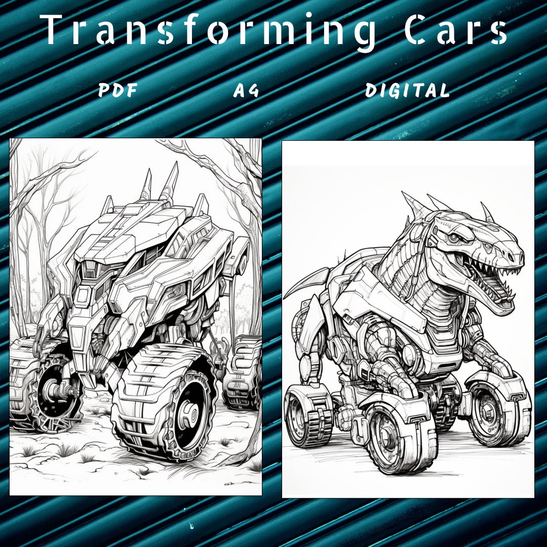 30 Car Coloring Book, Transformers Coloring Page, Transforming Cars ...