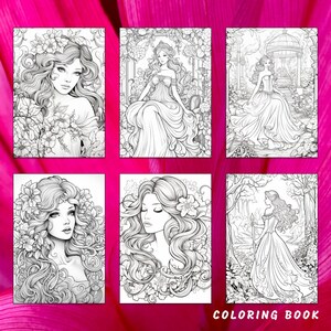 30 Princess Coloring Page, Princess Coloring Book, Fantasy Coloring ...