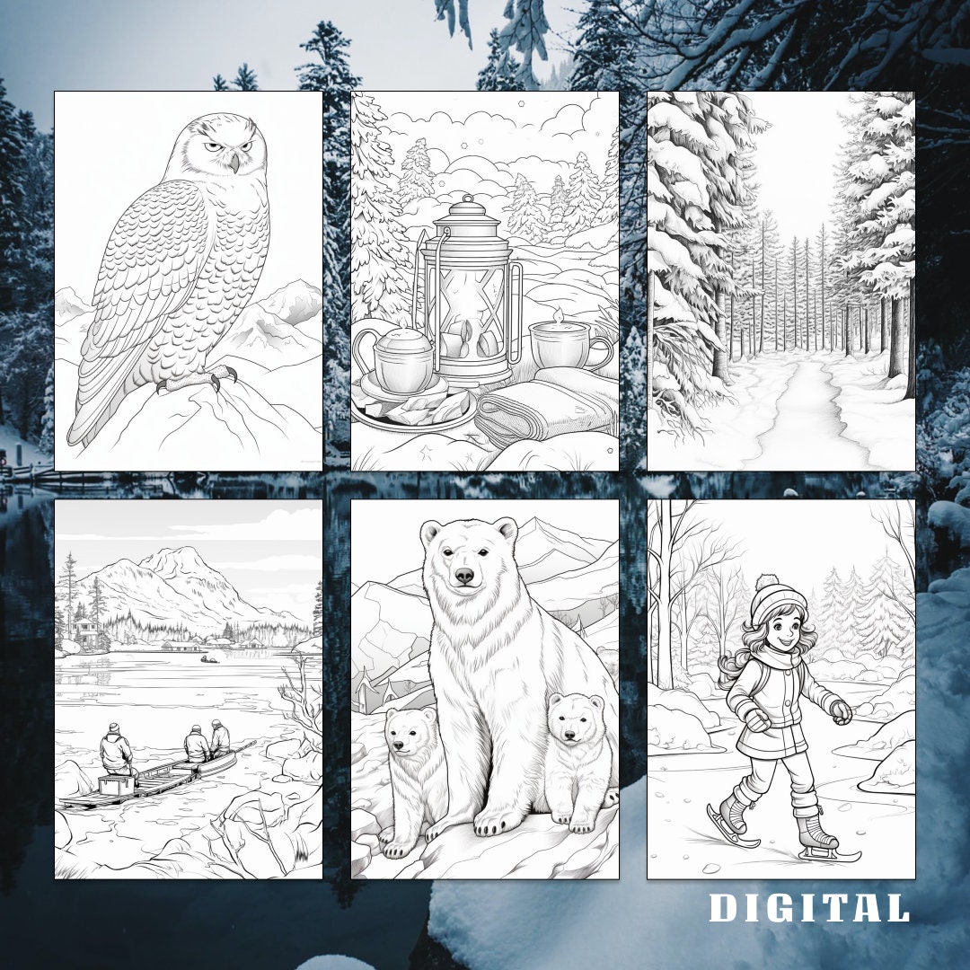28 Winter Wonderland Coloring Page, Fantasy Coloring, Winter Coloring ...