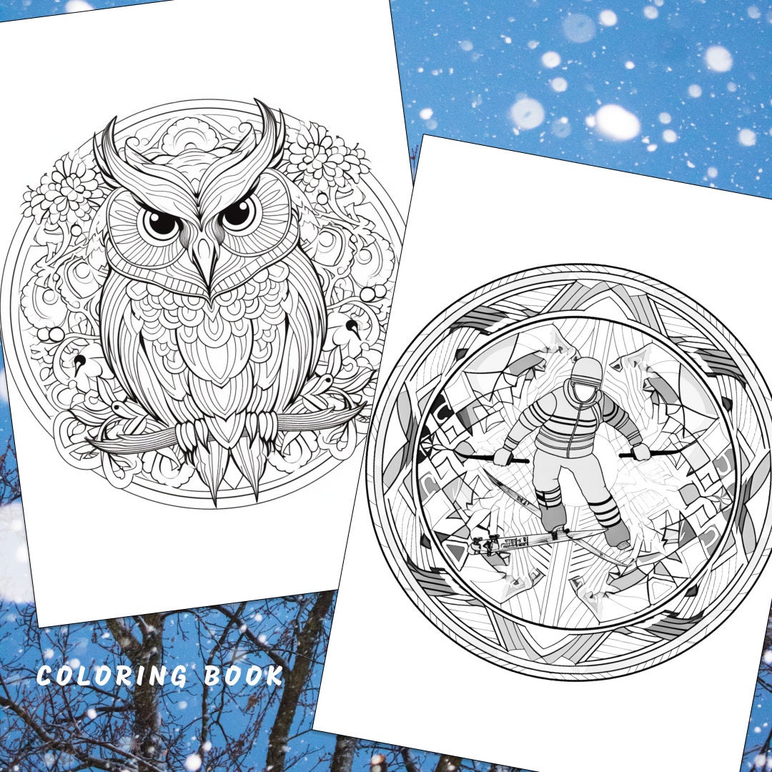 33 Winter Mandala Coloring Page, Winter Coloring, Christmas Coloring ...