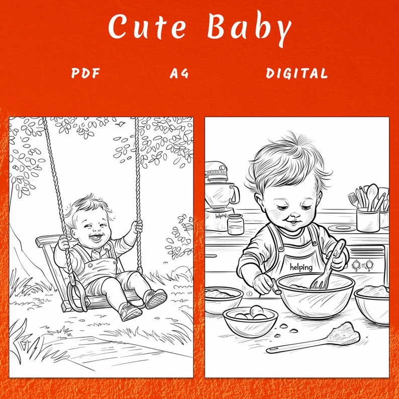19 Cute Baby Coloring Page, Cute Baby Coloring Book, Babies Coloring ...