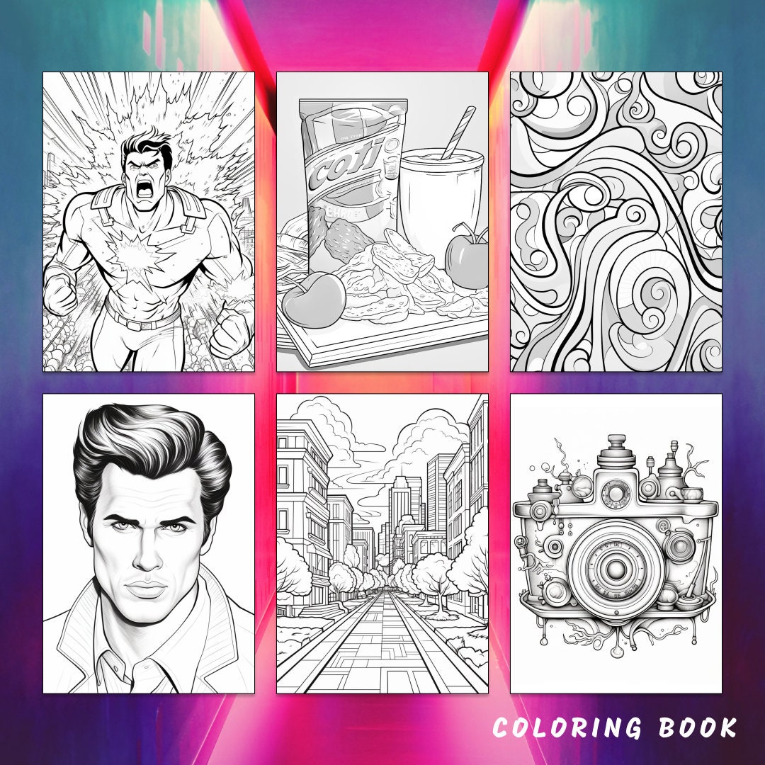 23 POP ART Coloring Page, Art Coloring Book, Pop Art Coloring Book ...