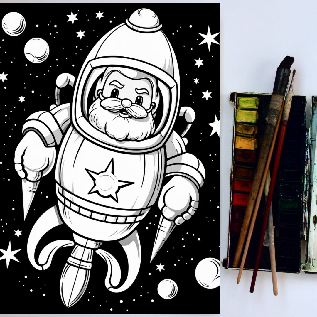 19 Santa Claus Coloring Page, Fantasy Coloring, Winter Coloring, Adults ...