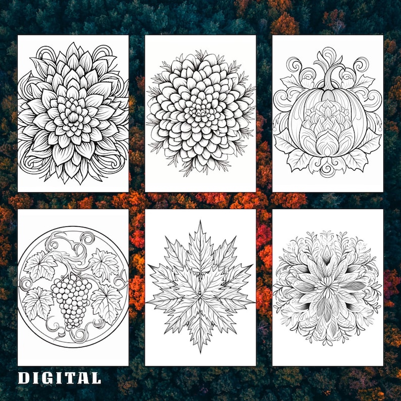 34 Autumn Mandala Coloring Page, Autumn Coloring, Coloring Book, Adults ...