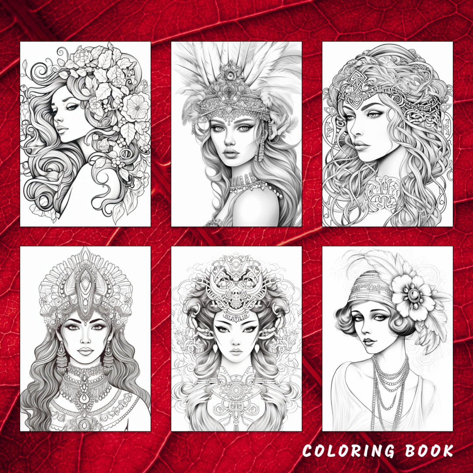 34 Fashion Lady Coloring Page, Lady Coloring Book, Headpieces Lady ...