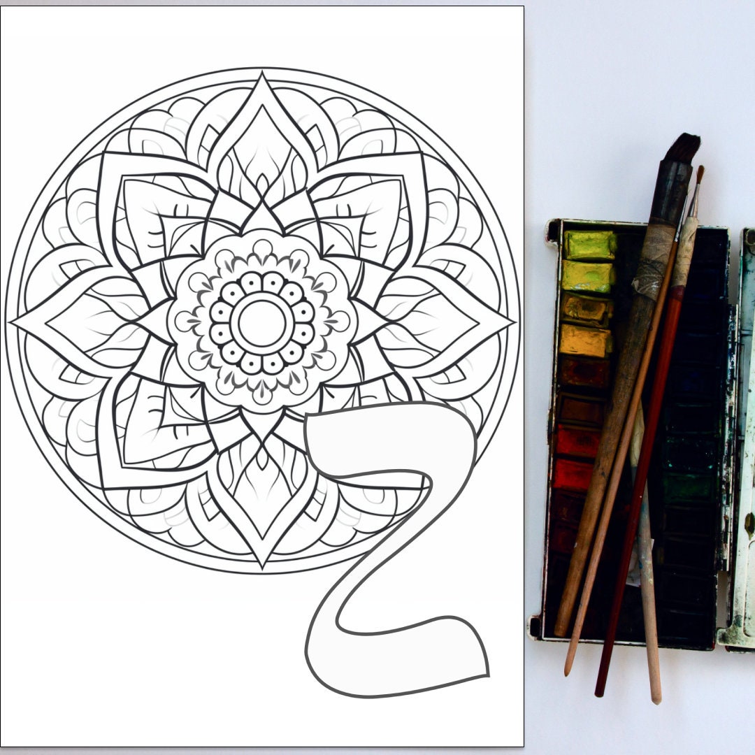 26 Mandala With Letters Coloring Page, Mandala Coloring Book, Letters ...