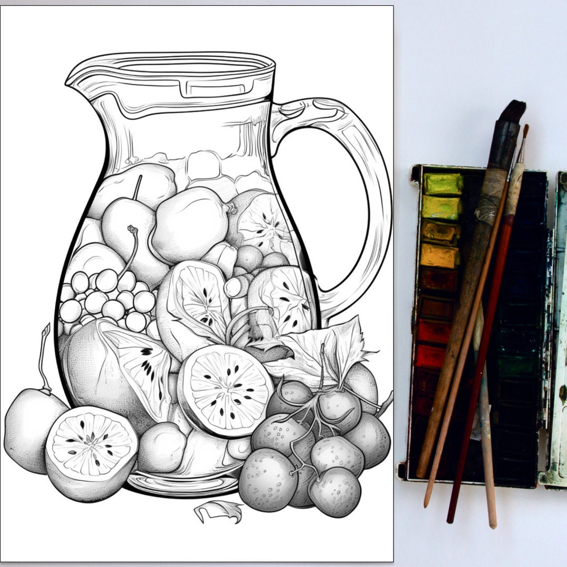 32 Cocktails Coloring Page, Cocktail Party Coloring, Drinks Coloring ...