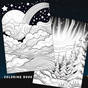 35 Night Beauty Coloring Page, Night Coloring, Moonlight Coloring Book ...
