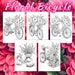 30 Floral Bicycle Coloring Page, Flower Coloring Book, Bicycle Coloring ...