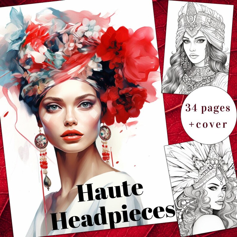 34 Fashion Lady Coloring Page, Lady Coloring Book, Headpieces Lady ...