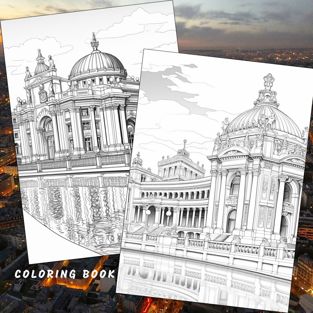 35 France Coloring Page, France Architecture Coloring, French Scenes ...