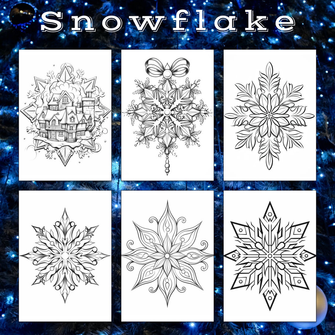 28 Snowflake Coloring Page, Fantasy Coloring, Winter Coloring Book ...