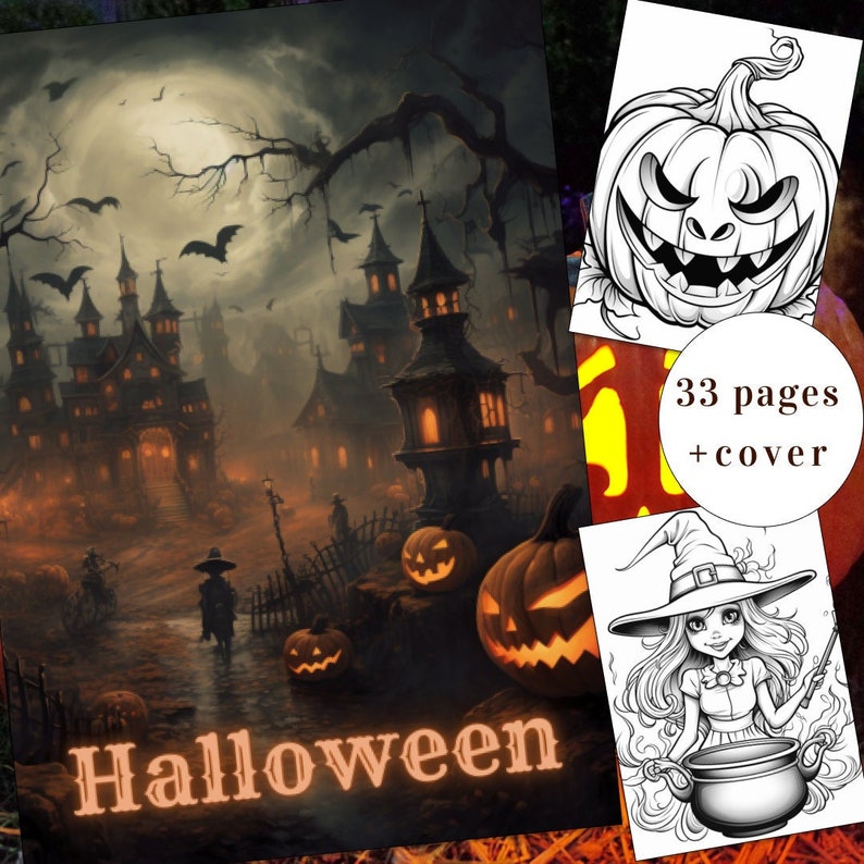 33 Halloween Coloring Page, Autumn Coloring, Magic Coloring Book ...